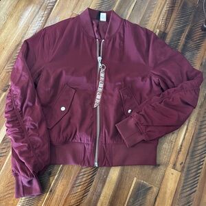 Divided | Jackets & Coats | Maroon Bomber Jacket | Poshmark